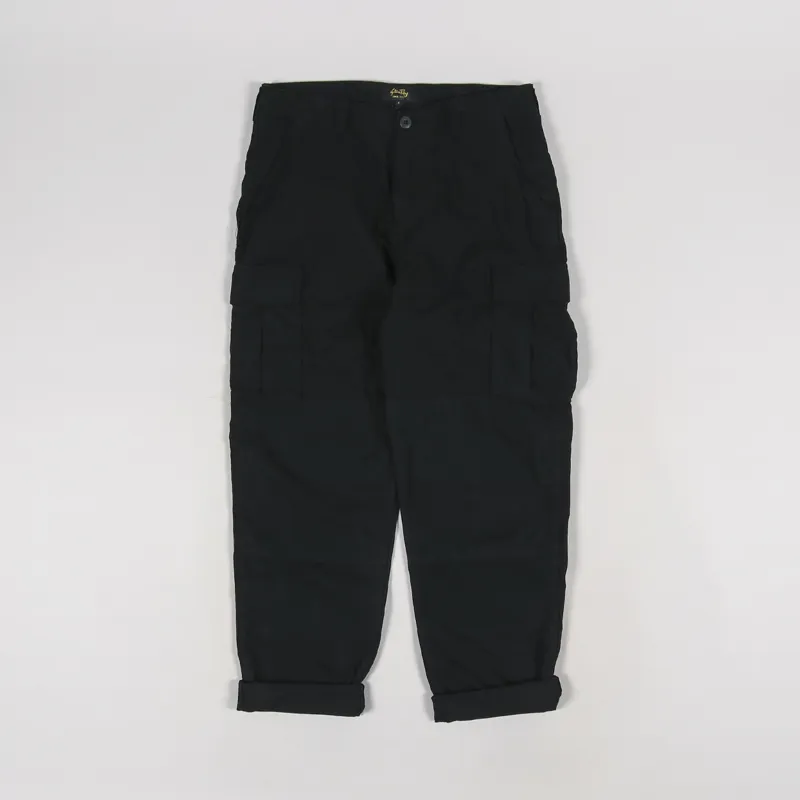 Stan Ray USA Mens Cargo Pants Black Poplin Workwear Trousers