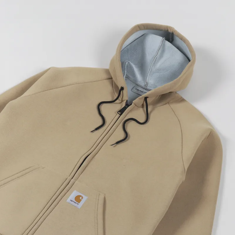 Carhartt WIP Mens Car-Lux Hooded Jacket Brown Grey