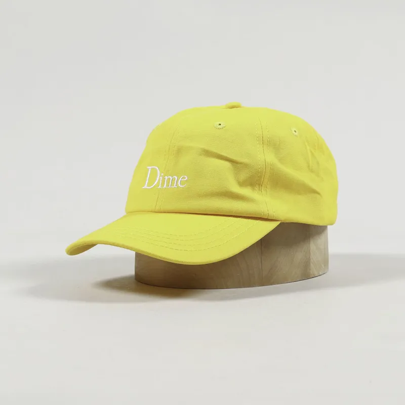 Dime MTL Mens Embroidered Classic Logo Cap Yellow Hat