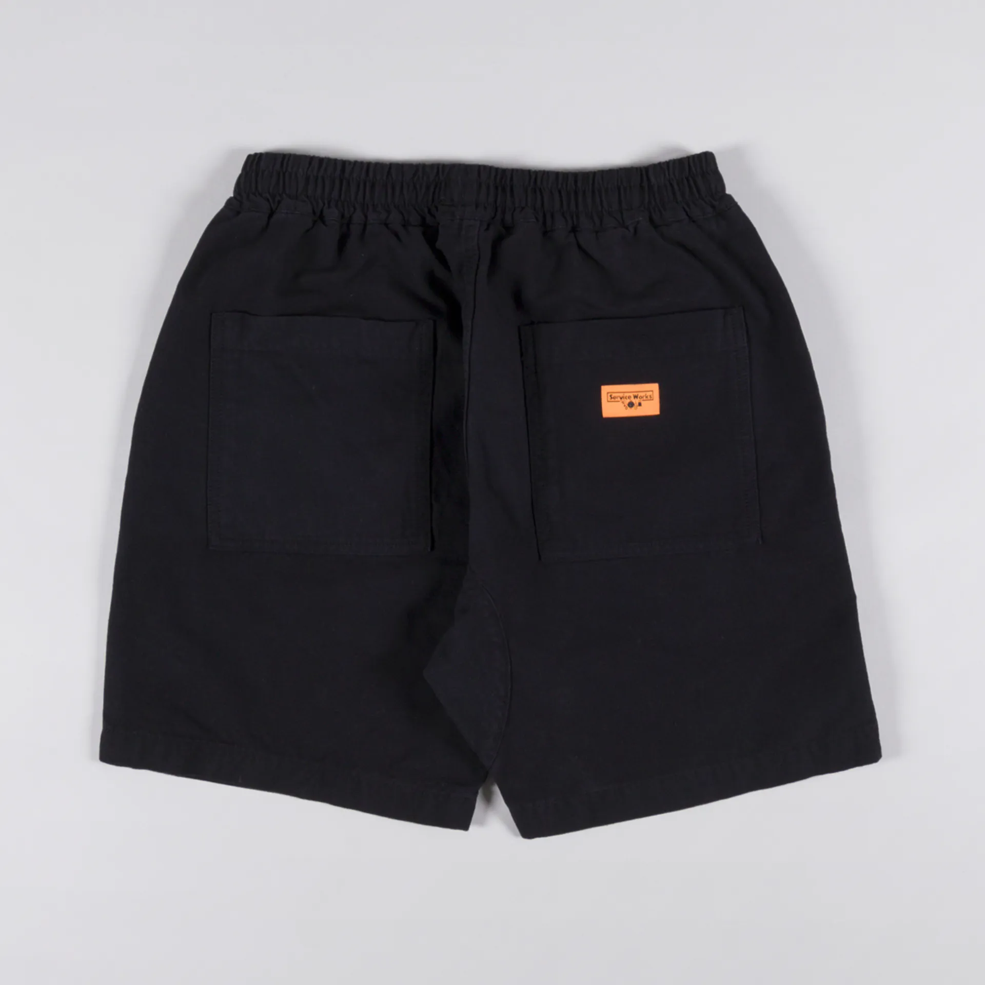 Service Works Mens Classic Canvas Chef Shorts Black