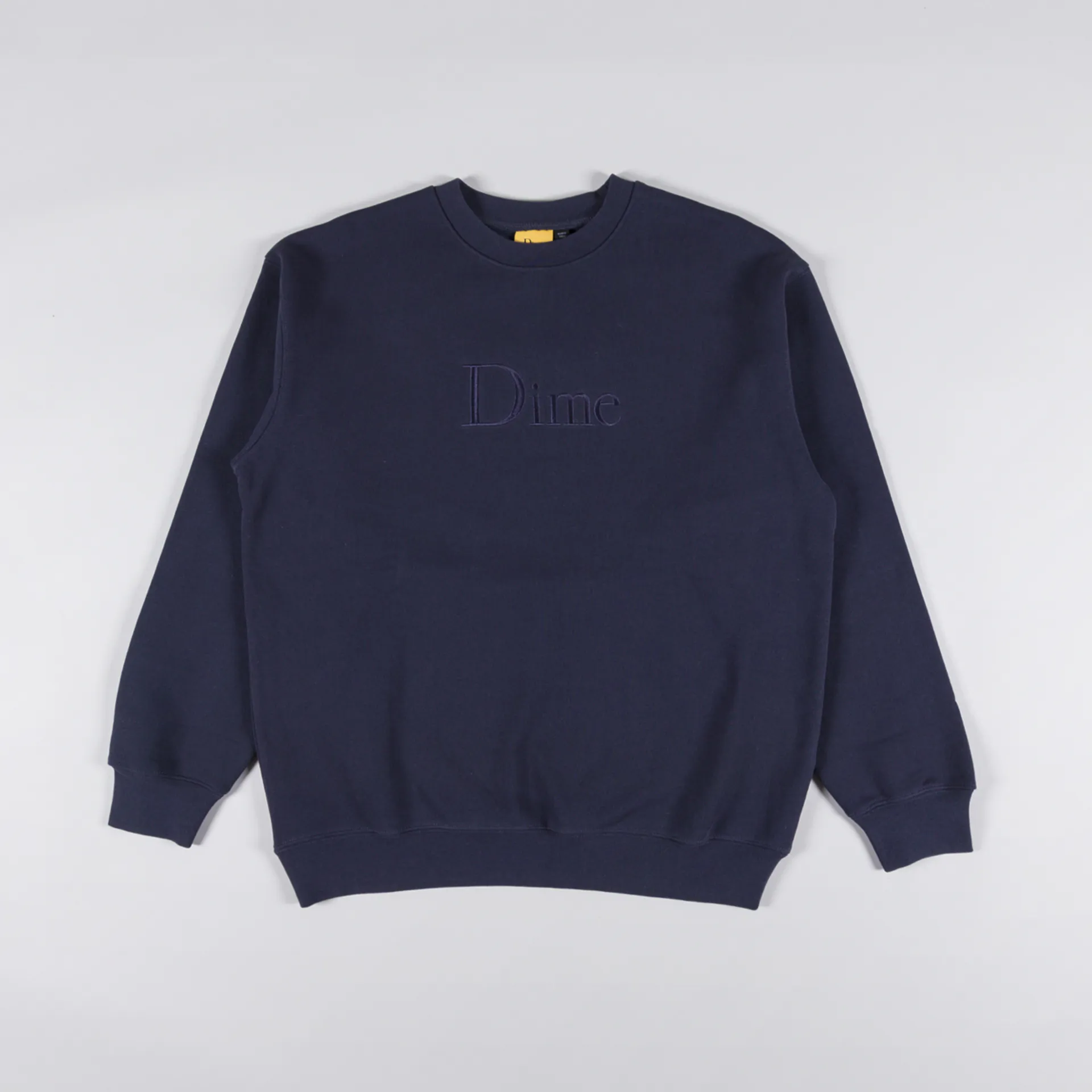 Dime MTL Mens Classic Logo Crew Neck Sweatshirt Outerspace Blue