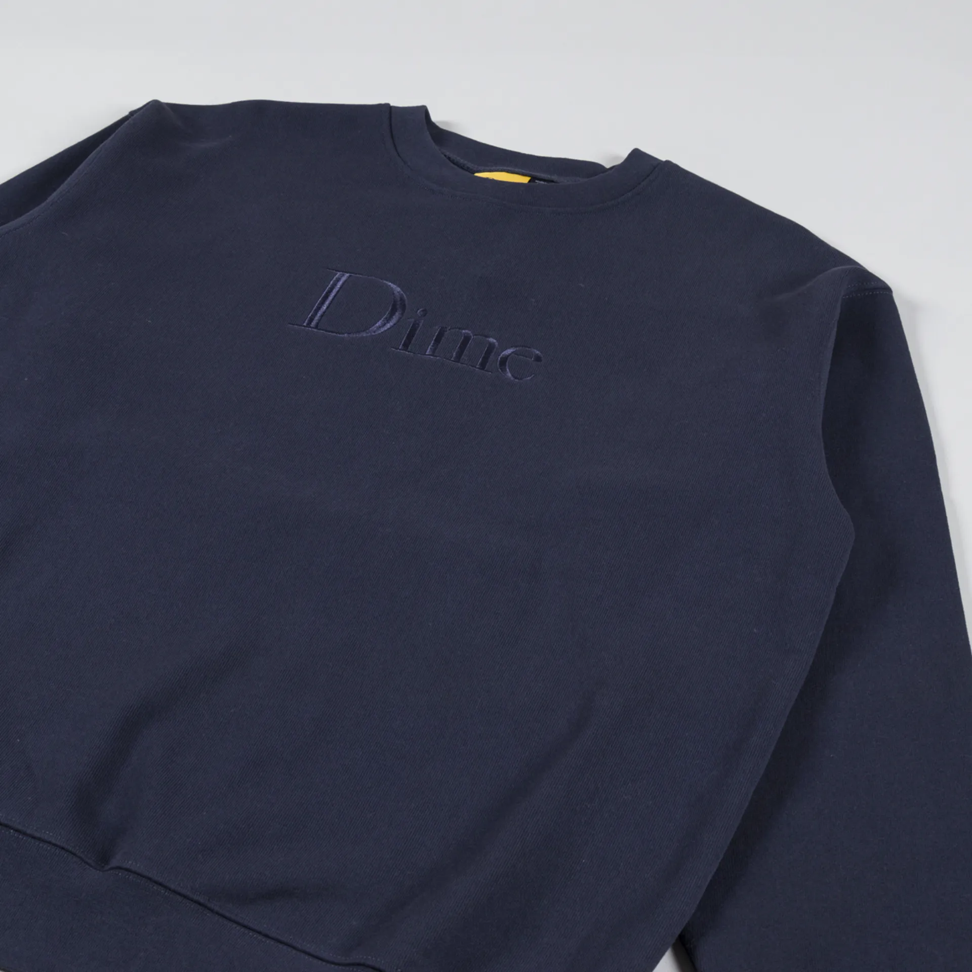 Dime MTL Mens Classic Logo Crew Neck Sweatshirt Outerspace Blue