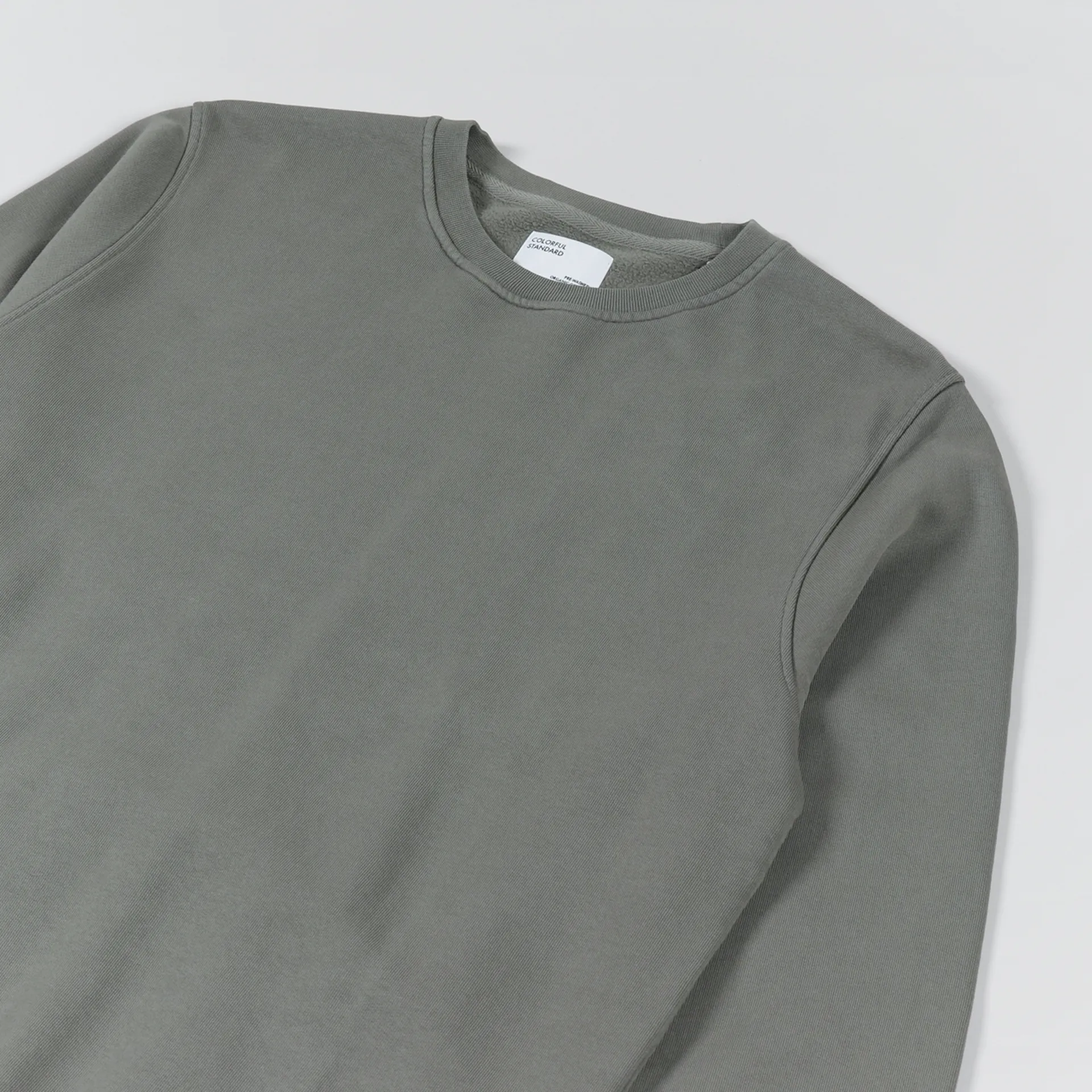 Colorful Standard Mens Classic Organic Crew Sweat Dusty Olive
