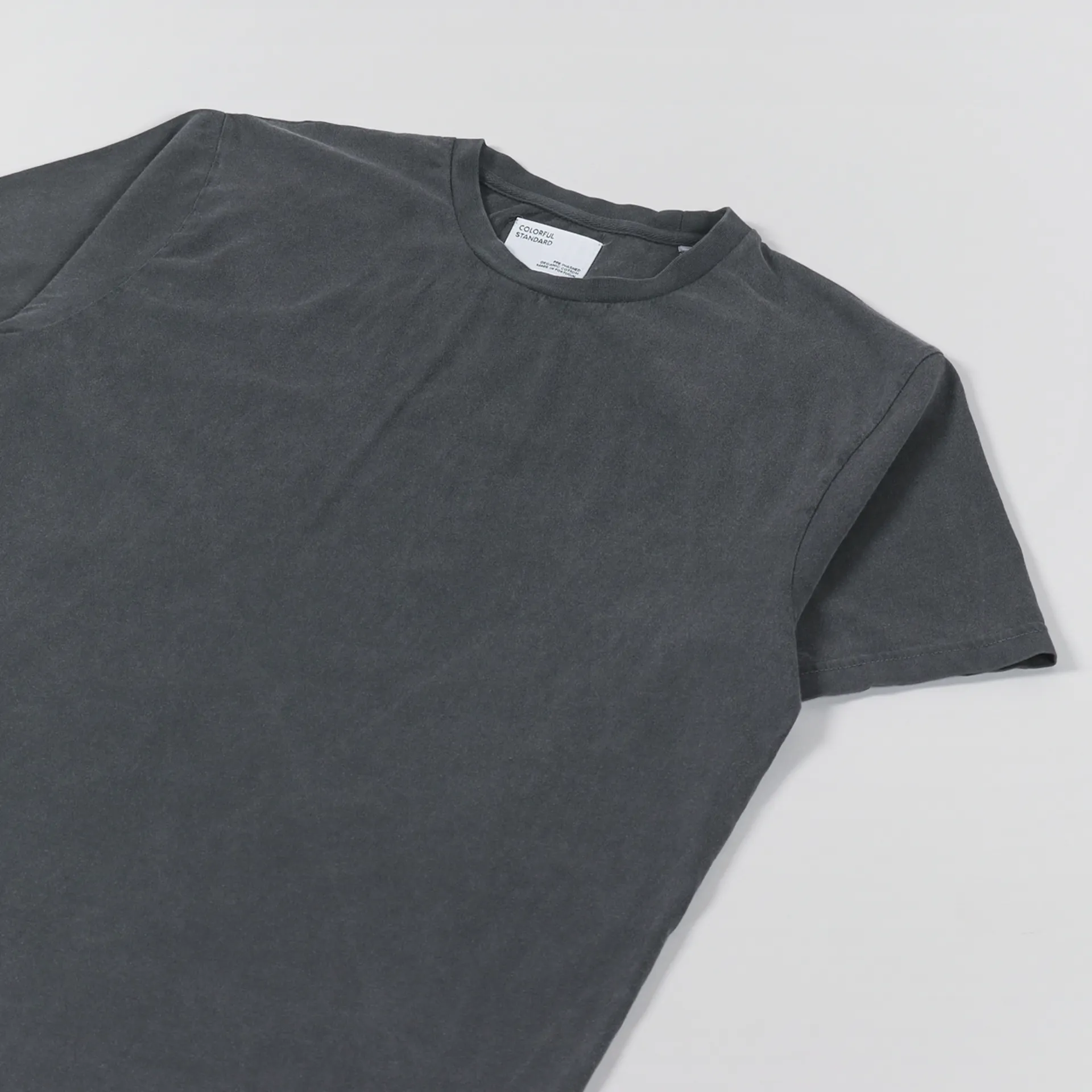 Colorful Standard Mens SS Classic Organic T Shirt Faded Black