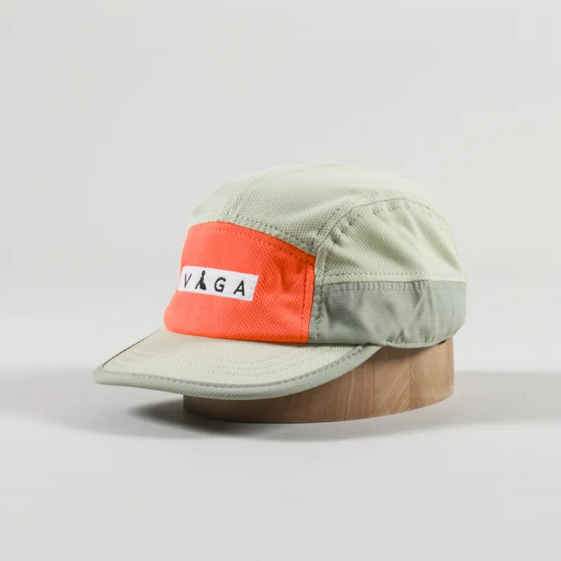Team Vaga Running Five Panel Box Logo Club Cap Green Orange