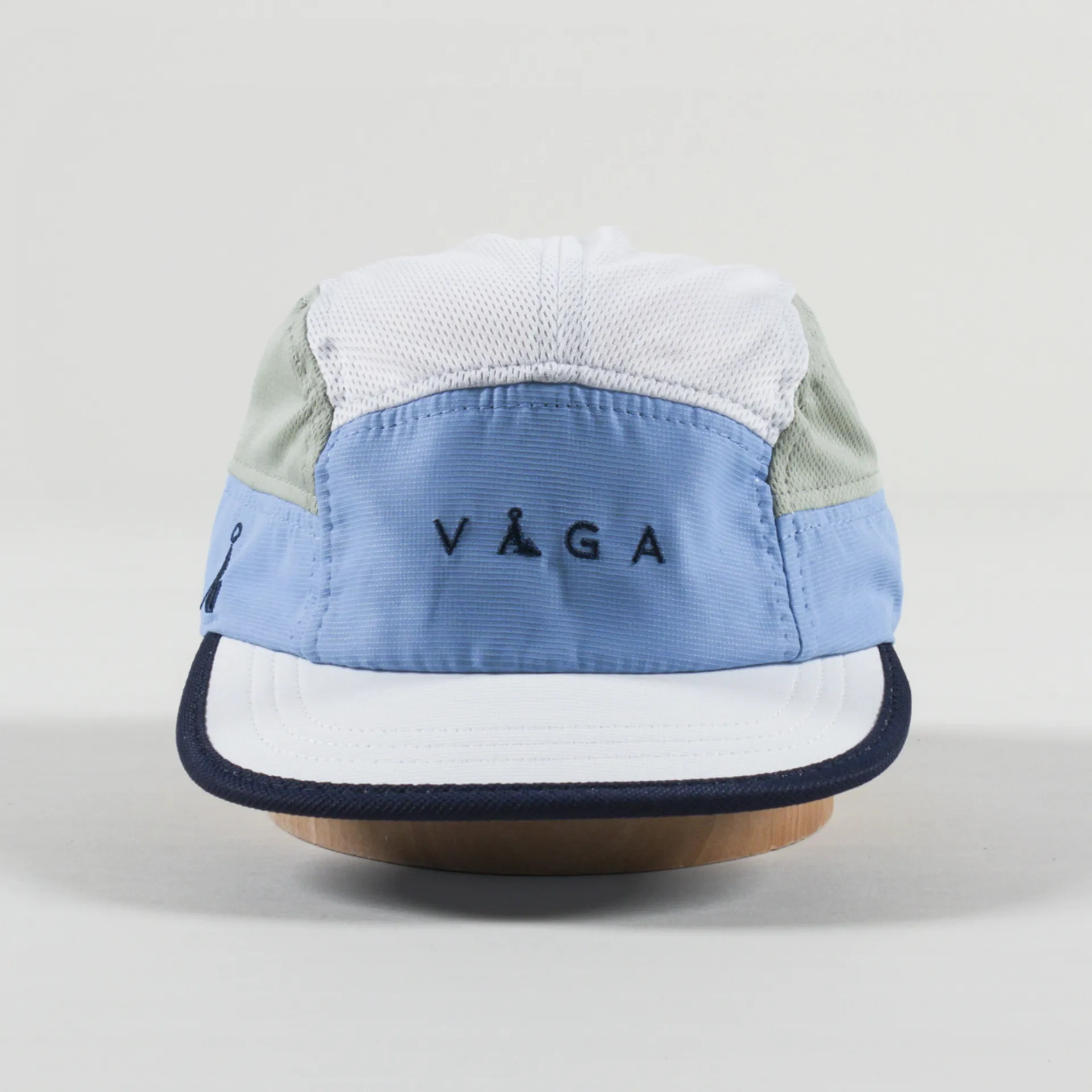 Team Vaga Running Five Panel Logo Club Cap White Blue Green Navy