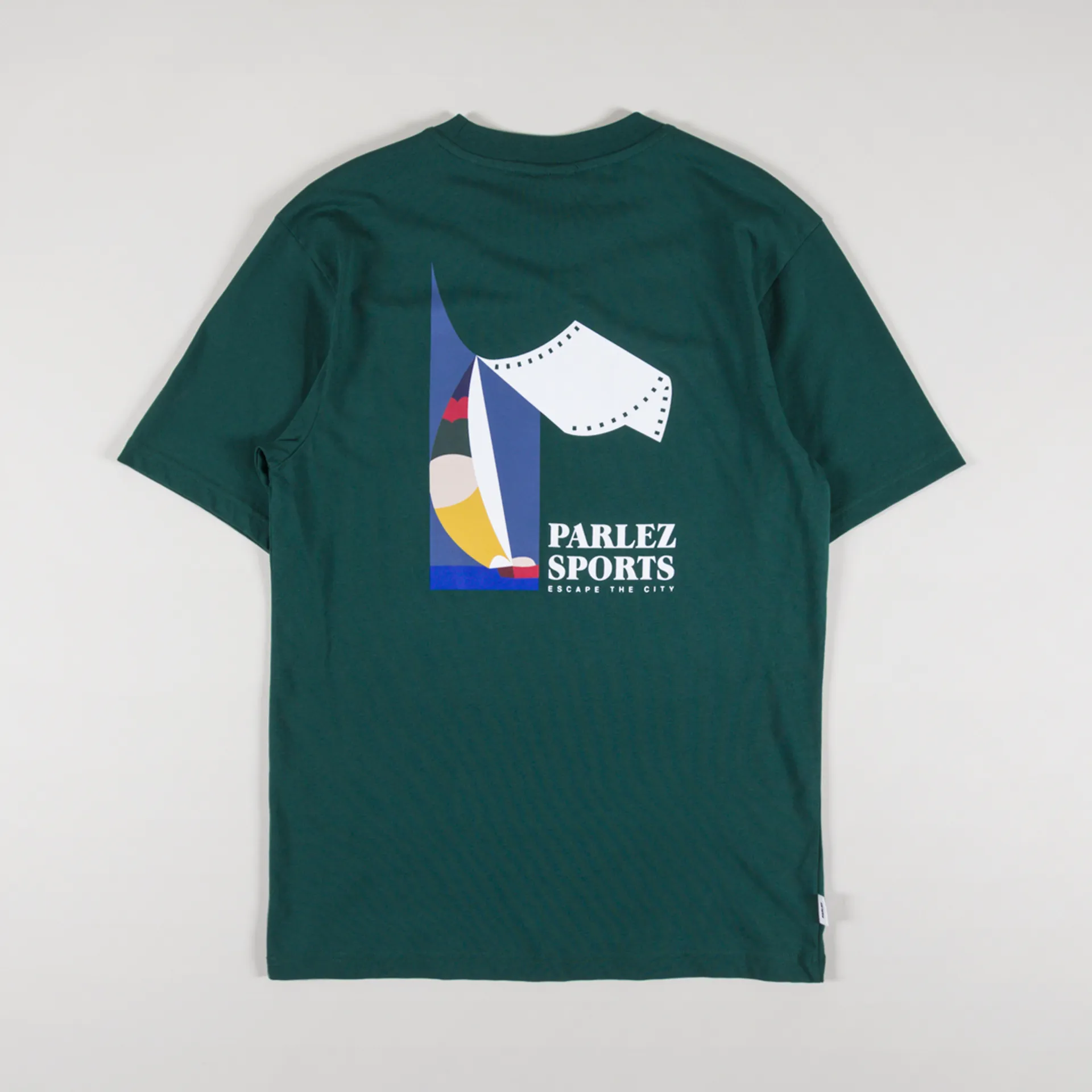 Parlez Mens Short Sleeve Code Graphic T Shirt Deep Green