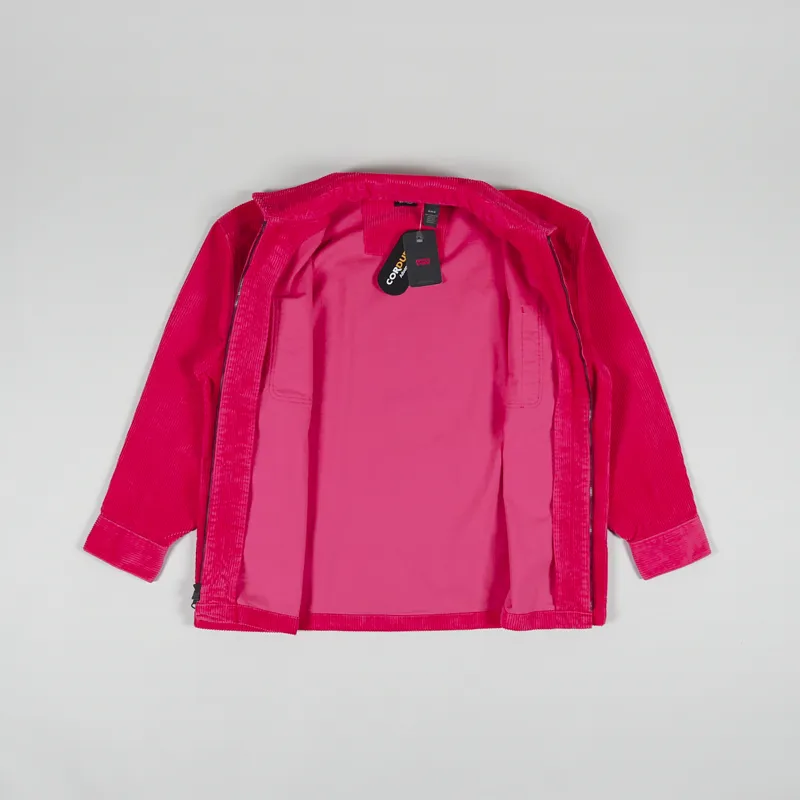 Levis Skateboarding Mens Corduroy Coat Raspberry Pink