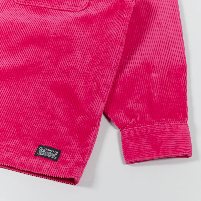 Levis Skateboarding Mens Corduroy Coat Raspberry Pink
