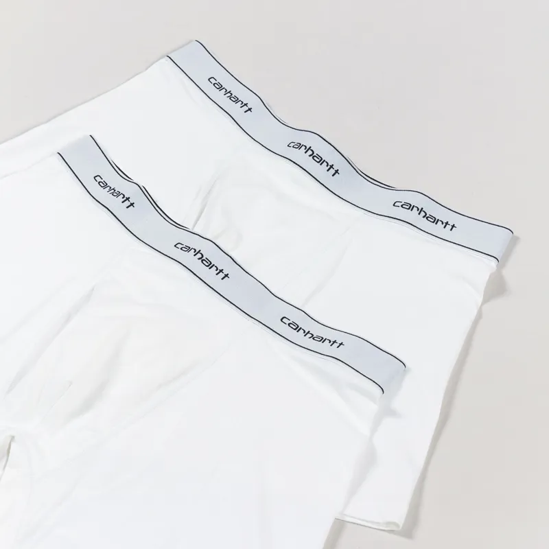 Carhartt WIP Mens Two Pack Cotton Trunks White Boxer Shorts