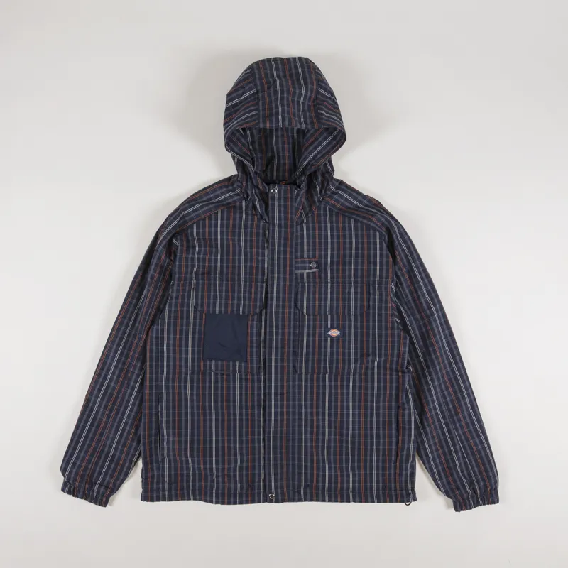 Dickies Mens Checkered Surry Twill Jacket Dark Blue