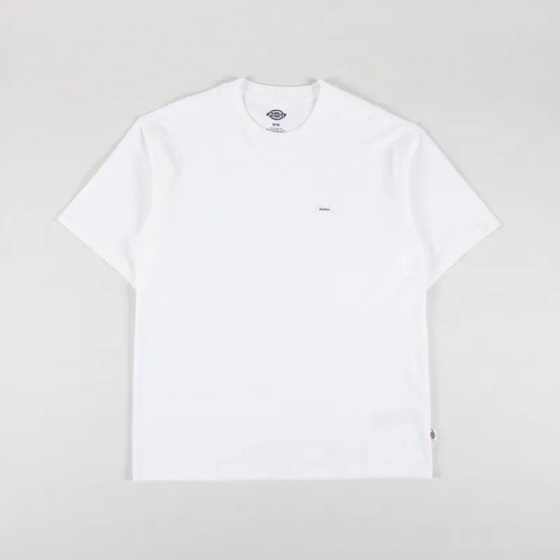 Dickies Mens Clancy Logo Patch Heavyweight T Shirt Tee White