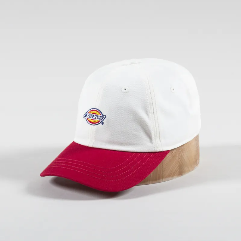 Dickies Mens Six Panel Hardwick Two Tone Cap Hat Red Egret