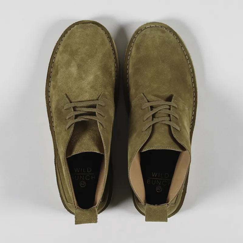 Wild Bunch Mens Desert Boots Khaki Brown Suede
