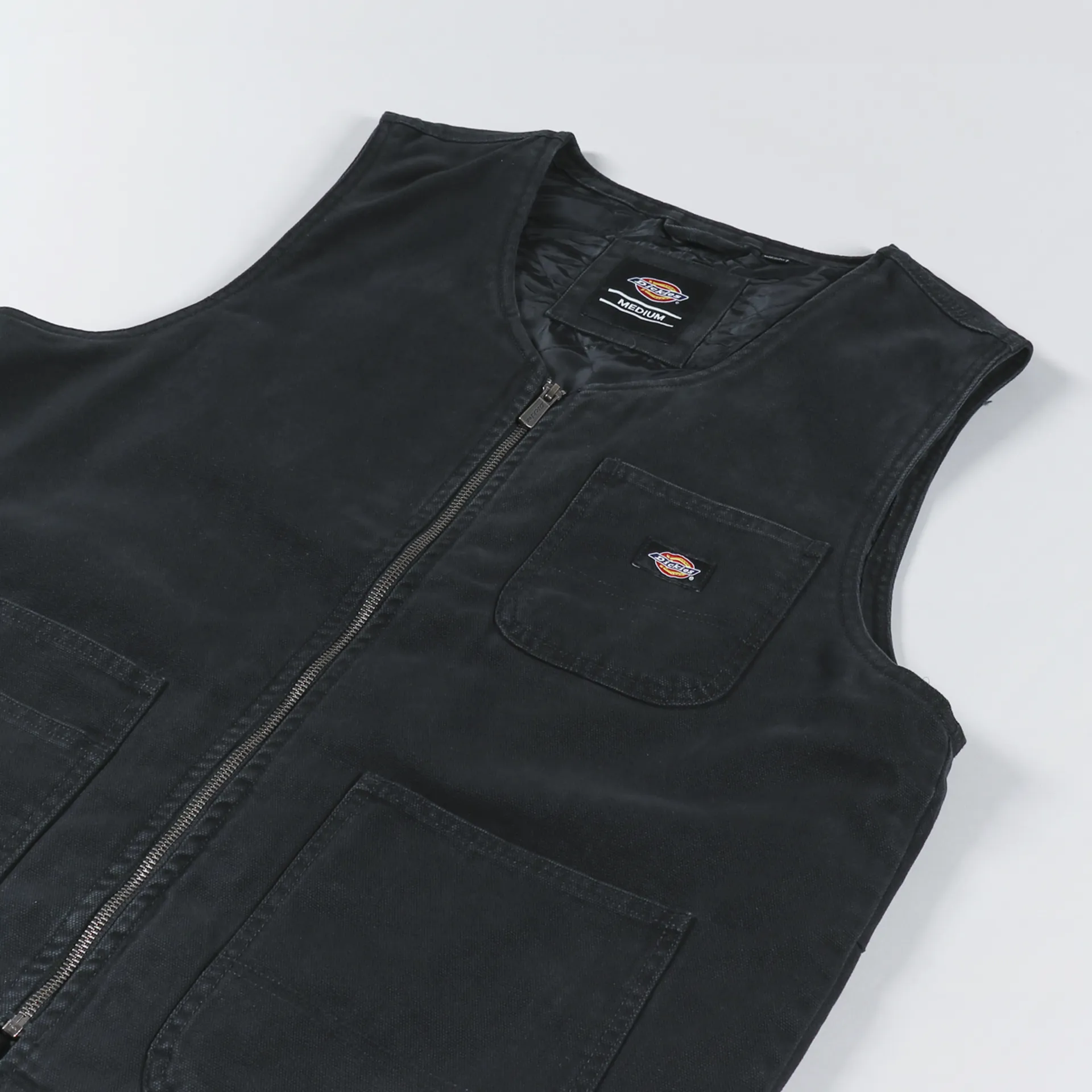 Dickies Duck Canvas Summer Vest Stone Washed Black