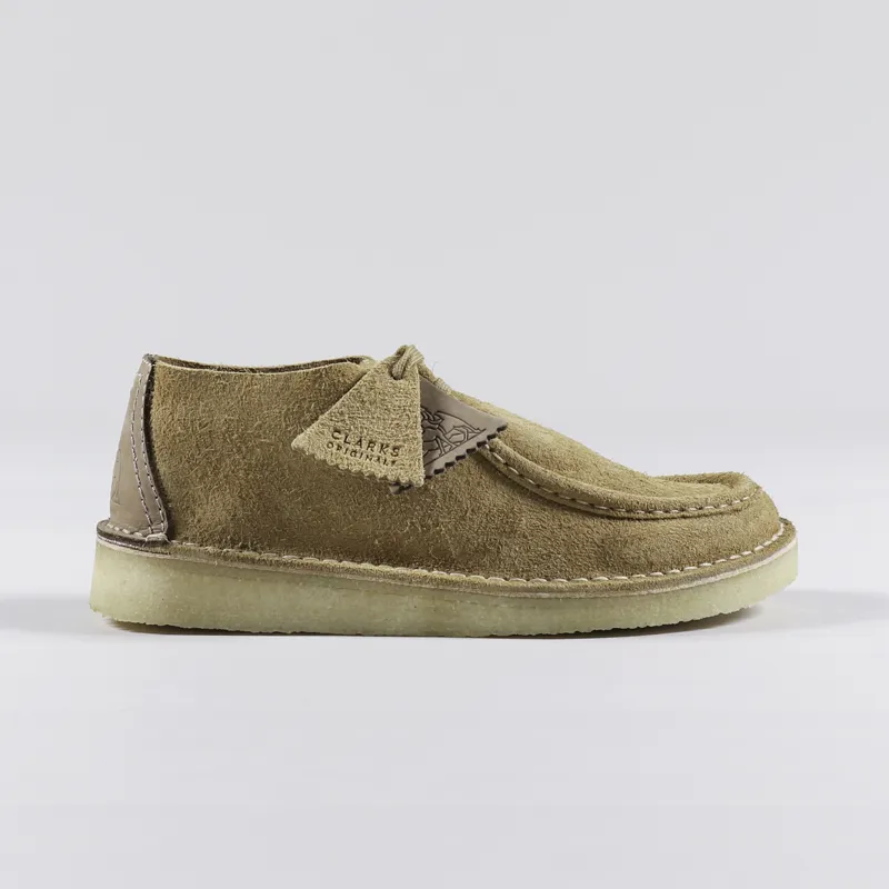 Clarks Originals Mens Desert Nomad Suede Shoes Light Tan Suede