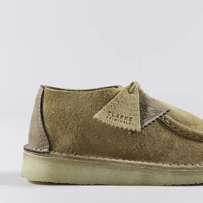 Clarks Originals Mens Desert Nomad Suede Shoes Light Tan Suede