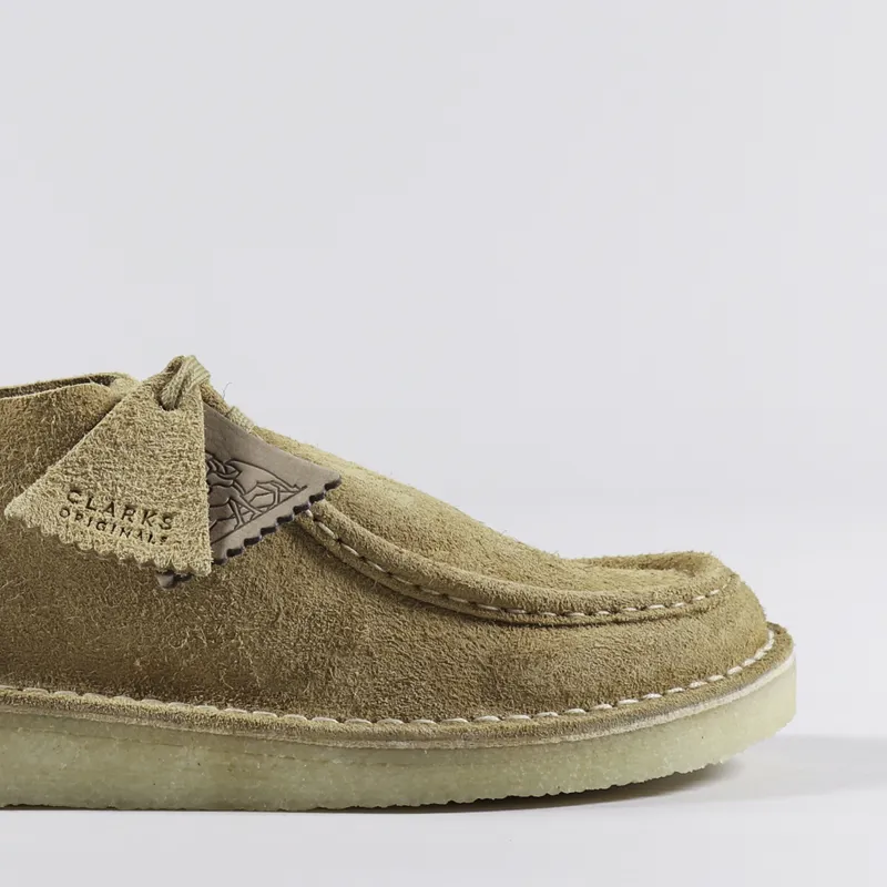 Clarks Originals Mens Desert Nomad Suede Shoes Light Tan Suede