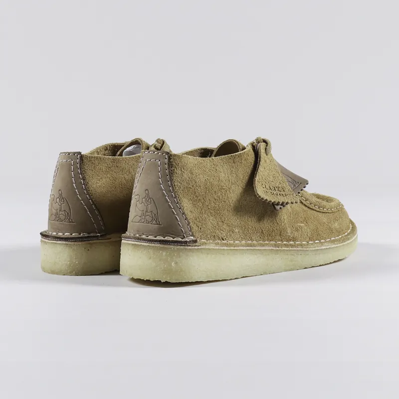 Clarks Originals Mens Desert Nomad Suede Shoes Light Tan Suede