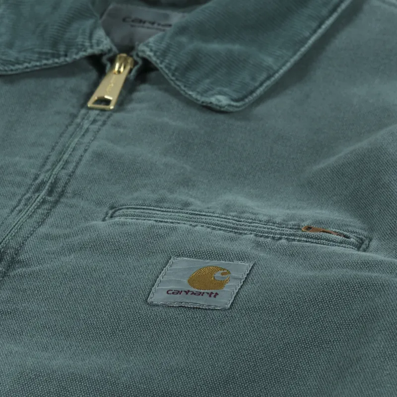 Carhartt WIP Mens Canvas Detroit Jacket Botanic Green Faded