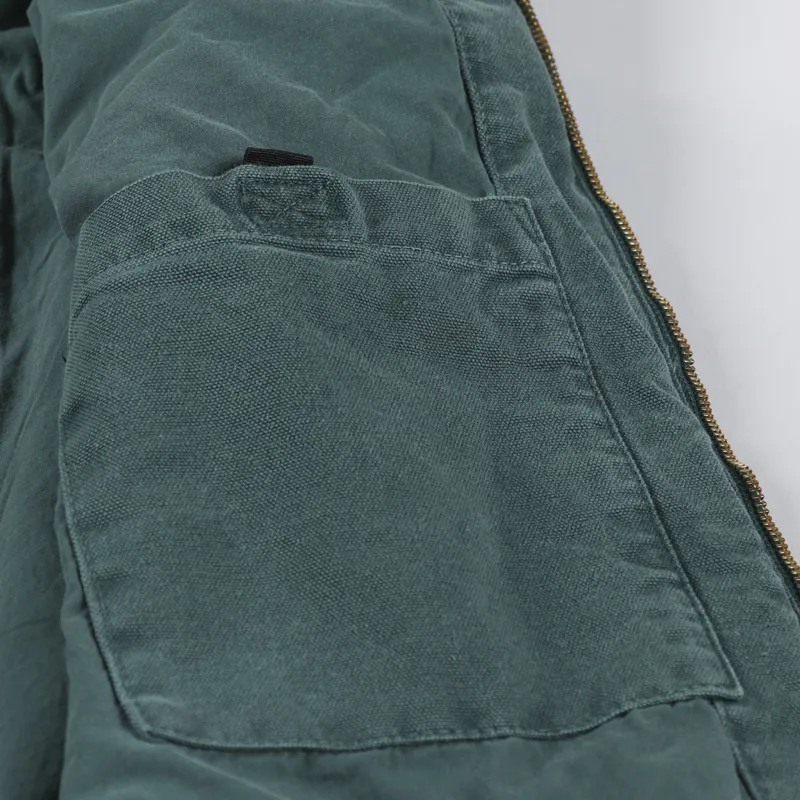 Carhartt WIP Mens Canvas Detroit Jacket Botanic Green Faded