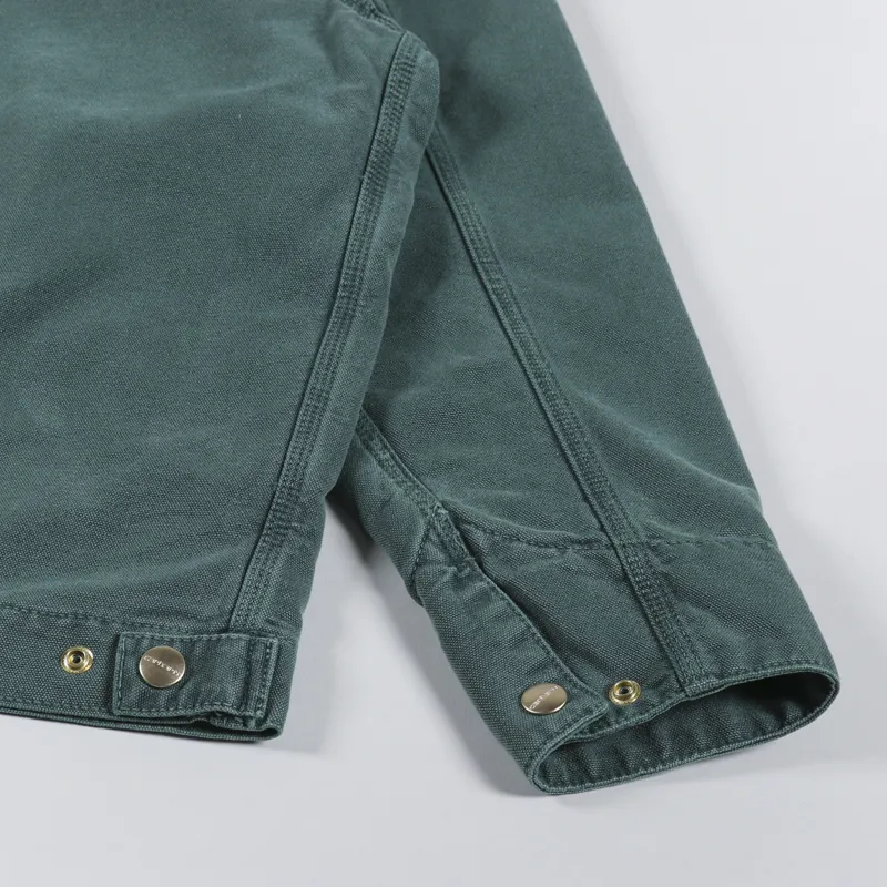 Carhartt WIP Mens Canvas Detroit Jacket Botanic Green Faded