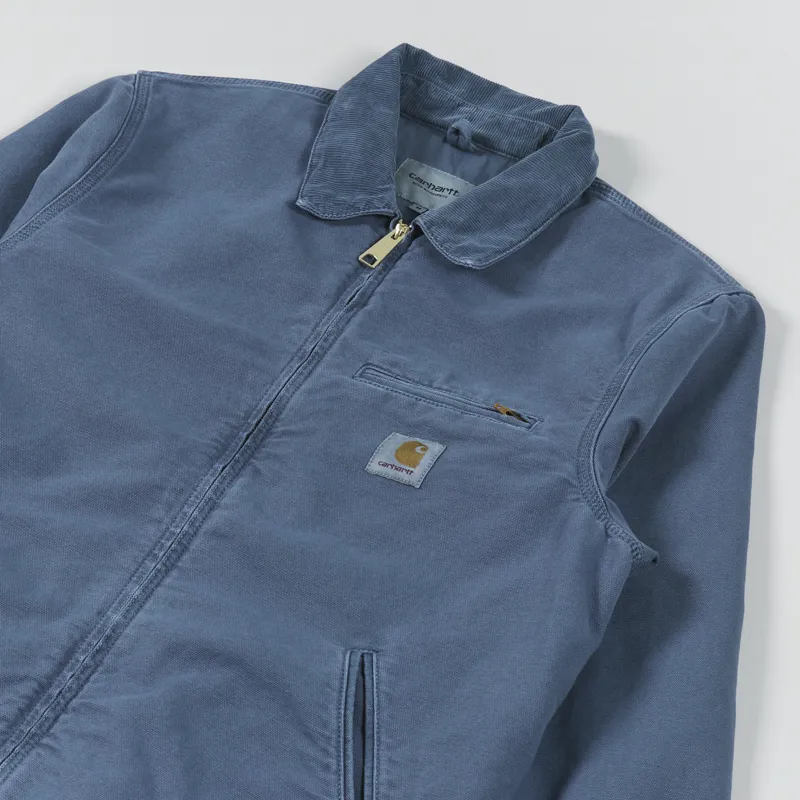 Carhartt WIP Mens Organic Cotton Detroit Jacket Storm Blue Faded