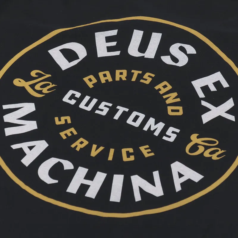 Deus Ex Machina Mens Short Sleeve Eclipse Logo T Shirt Black