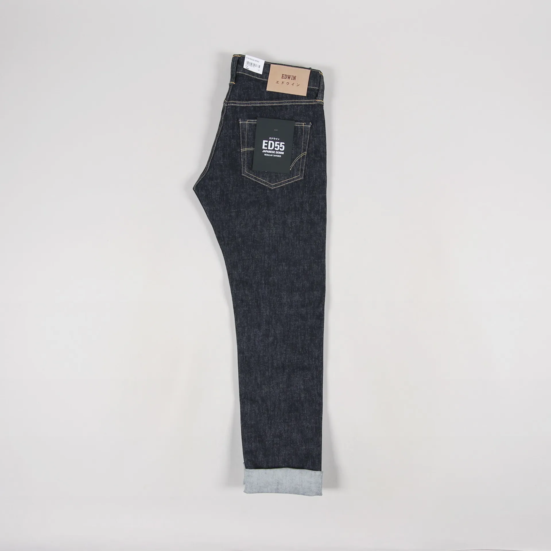 Edwin Mens ED-55 CS Denim Jeans Yuuki Blue Rinsed Contrast