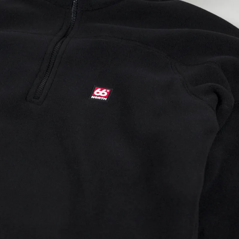 66 Degrees North Mens Polartec Esja Half Zip Fleece Jacket Black