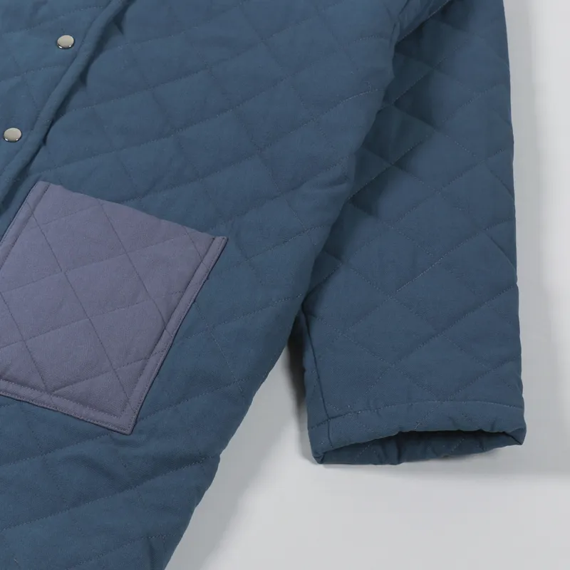 L.F.Markey Womens Jacket Winter Quilted Ethan Coat Blue