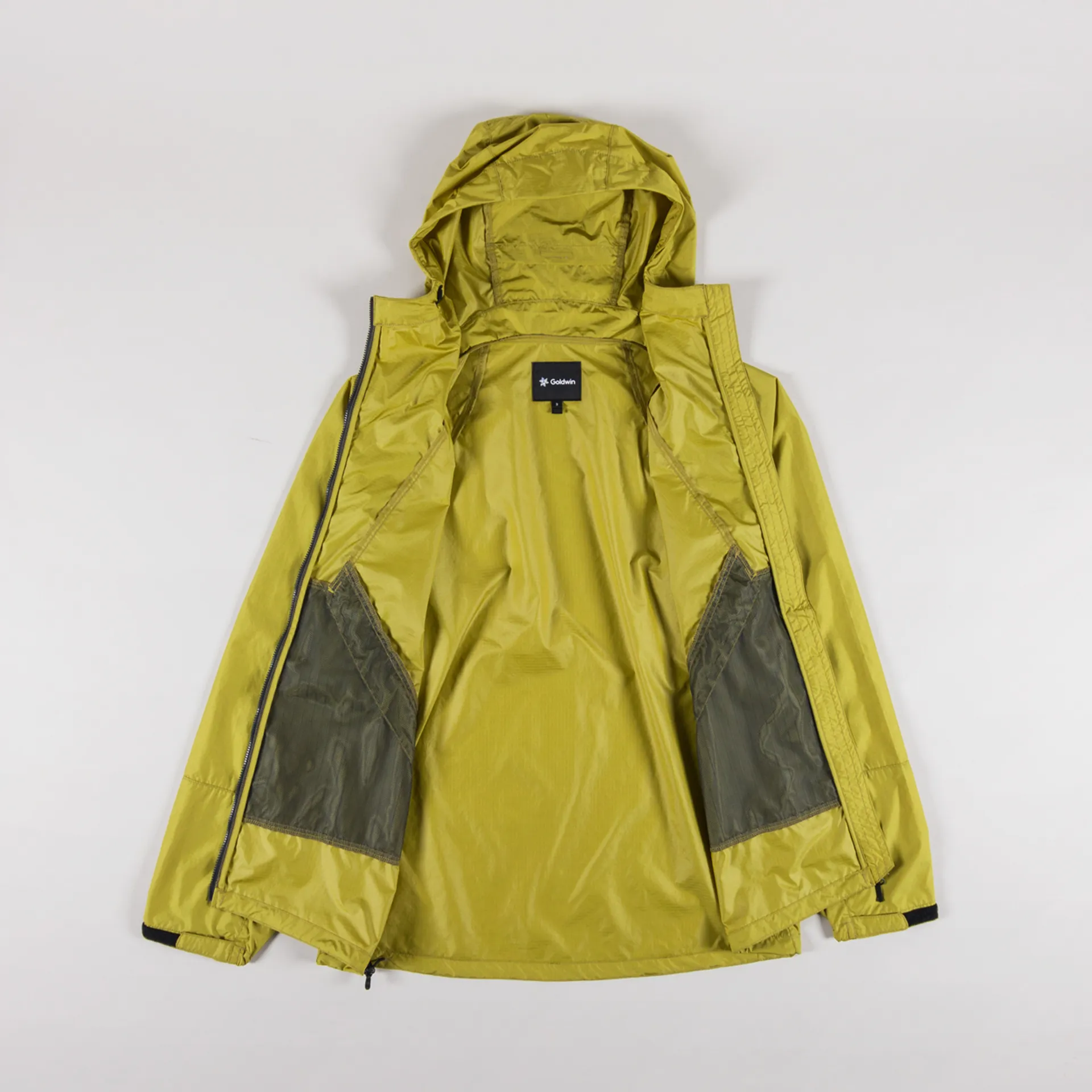 Goldwin Mens Ripstop Light Water Repellent Rain Jacket Acid