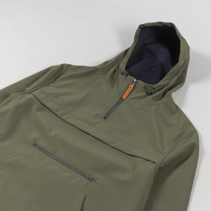 Armor Lux Heritage Technical Smock Khaki Green Pullover Jacket