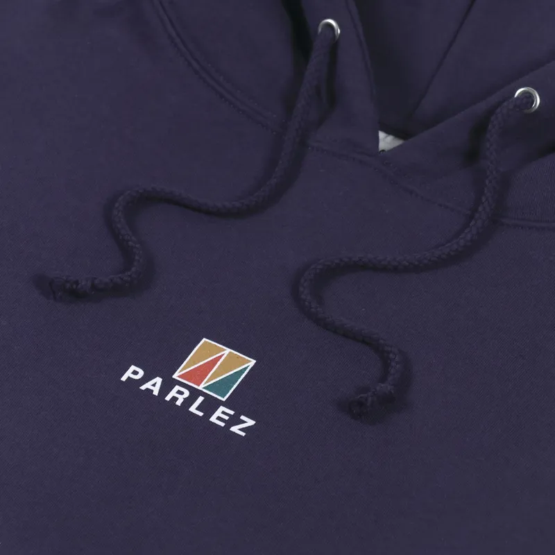 Parlez Mens Huzzar Logo Pullover Hoodie Navy Blue