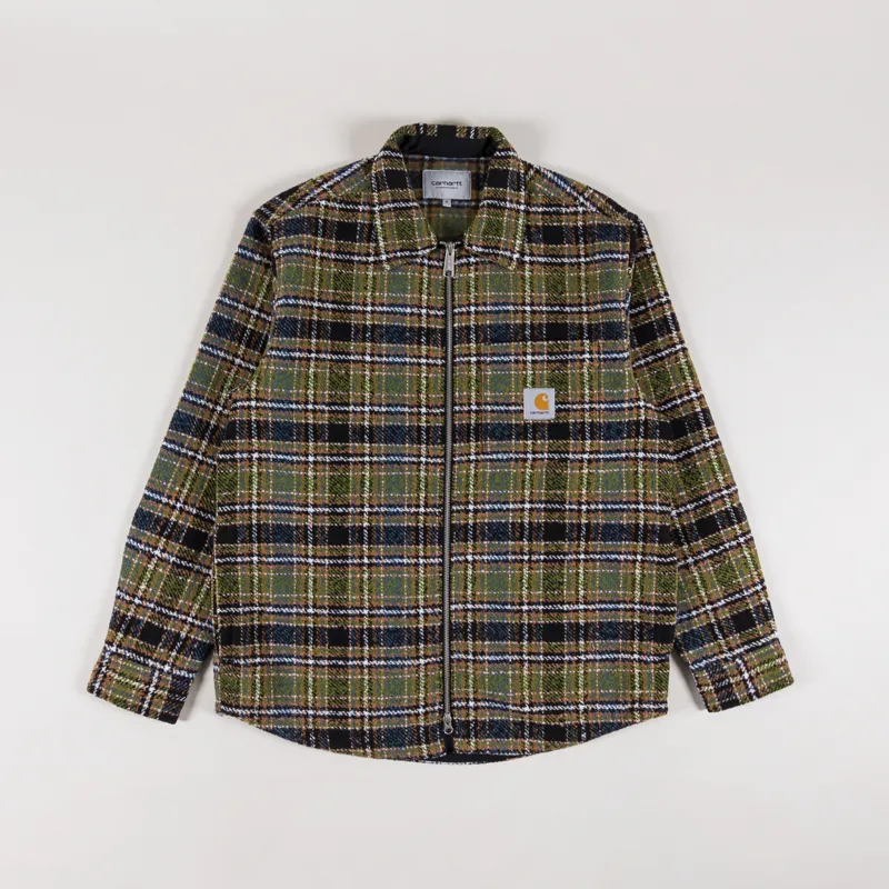 Carhartt WIP Mens Stroy Shirt Jacket Overshirt Check Black