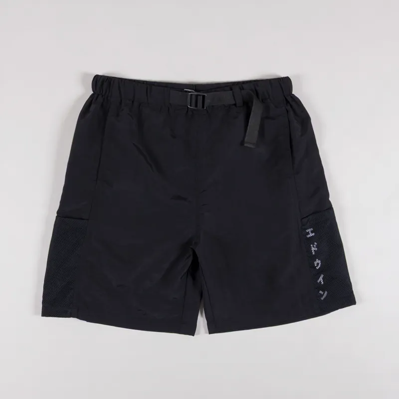 Edwin Mens Lynton Logo Belt Shorts Black