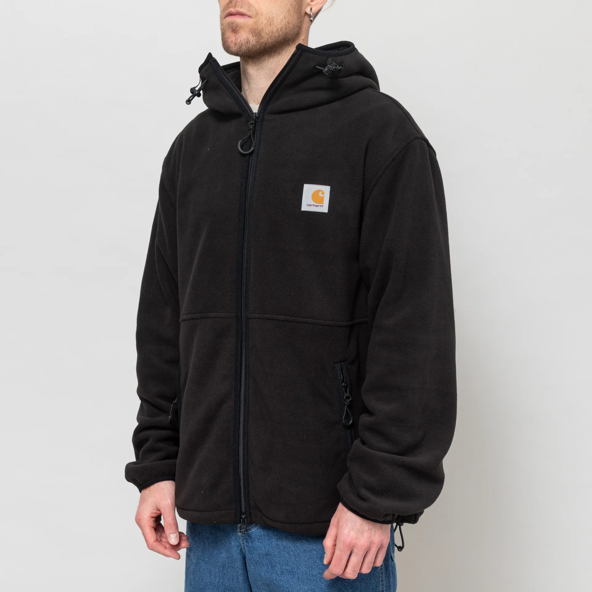 Carhartt WIP Mens Blevin Logo Fleece Liner Jacket Black