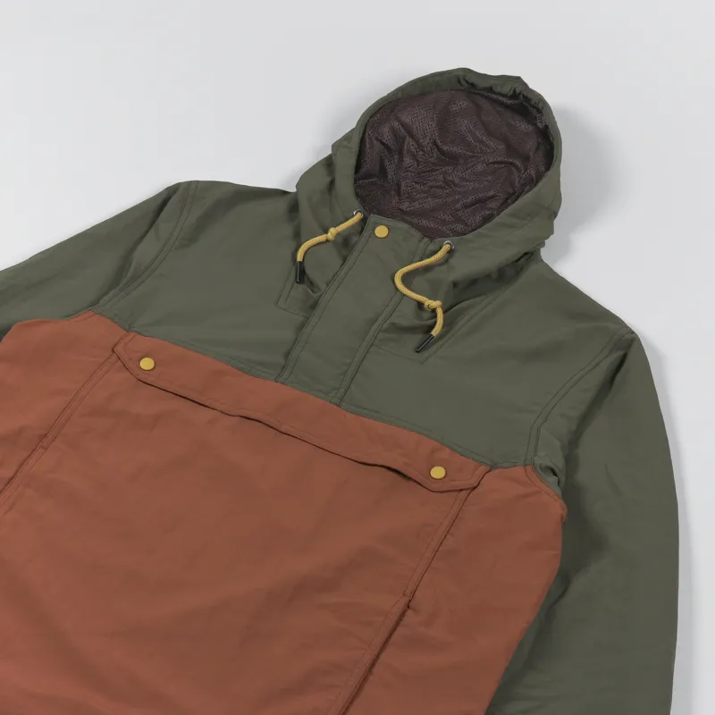 Patagonia Mens Recycled Isthmus Anorak GPIW Patch Sisu Brown