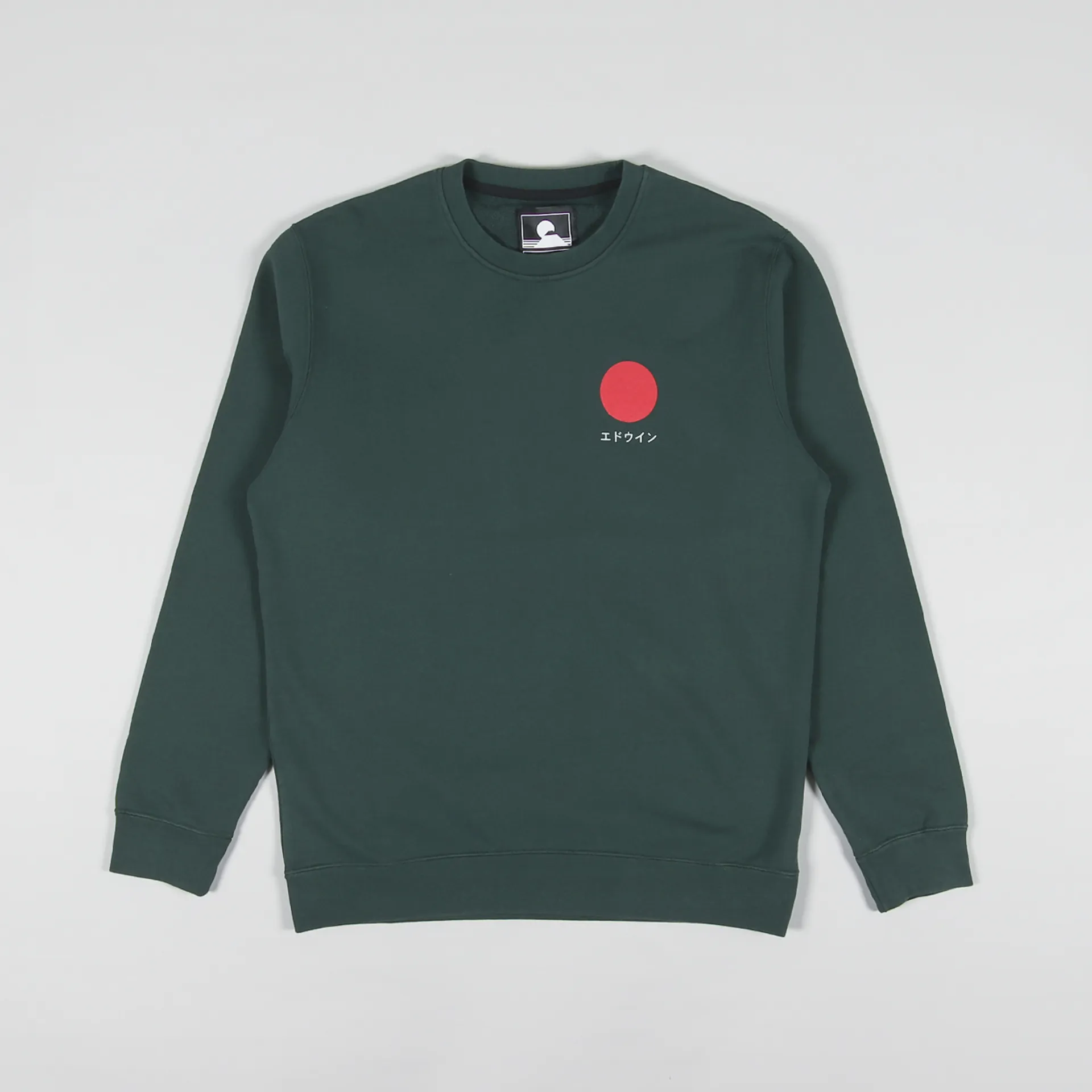 Edwin Mens Japanese Sun Logo Sweatshirt Pine Grove Green