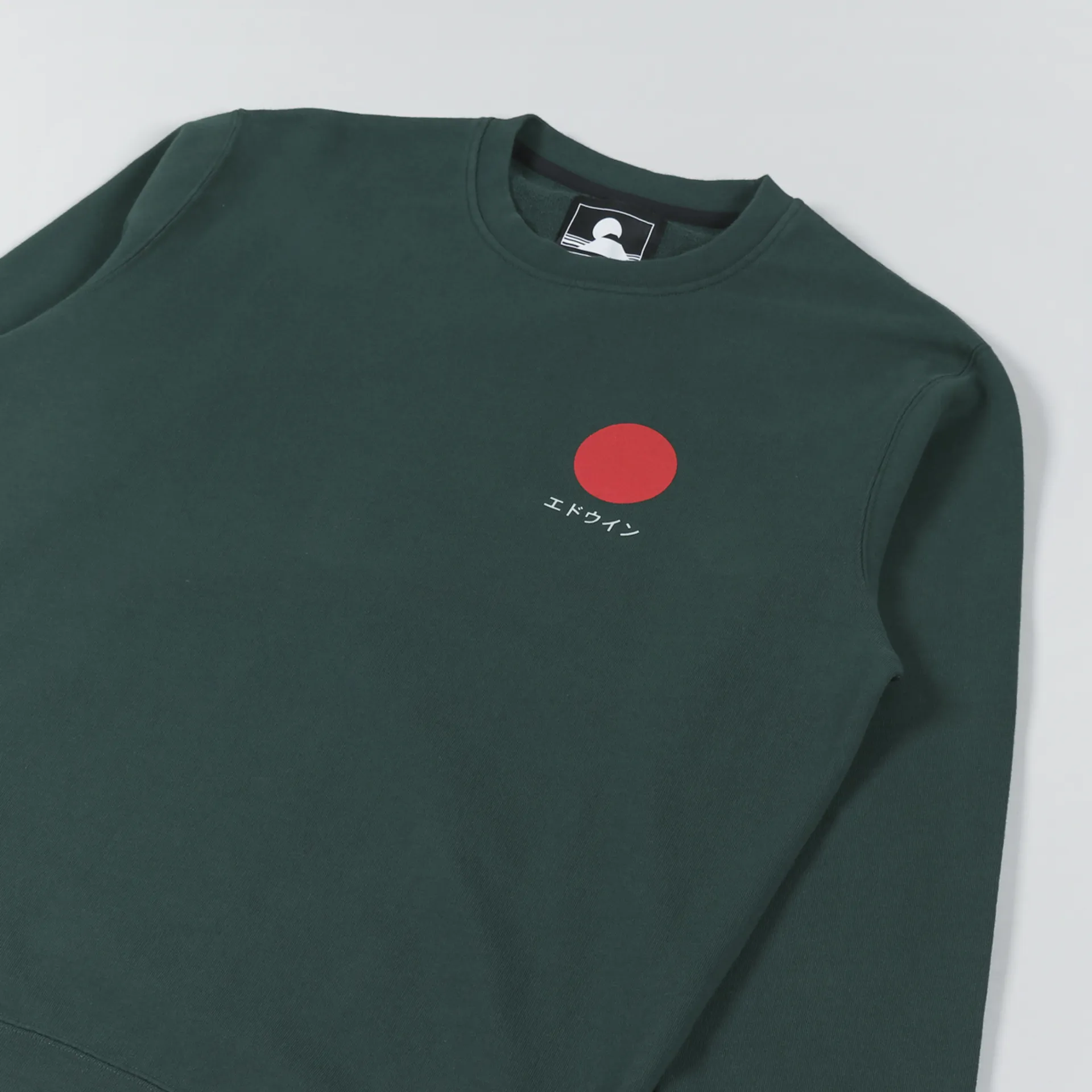 Edwin Mens Japanese Sun Logo Sweatshirt Pine Grove Green