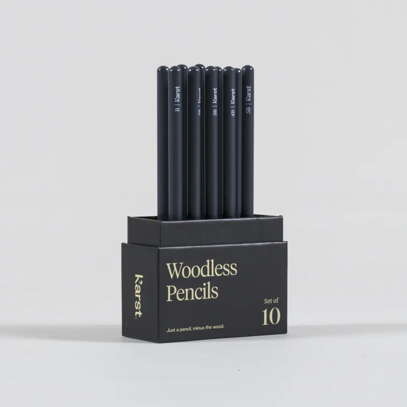Karst Goods Woodless Pure Graphite Pencils 10 Pack Black