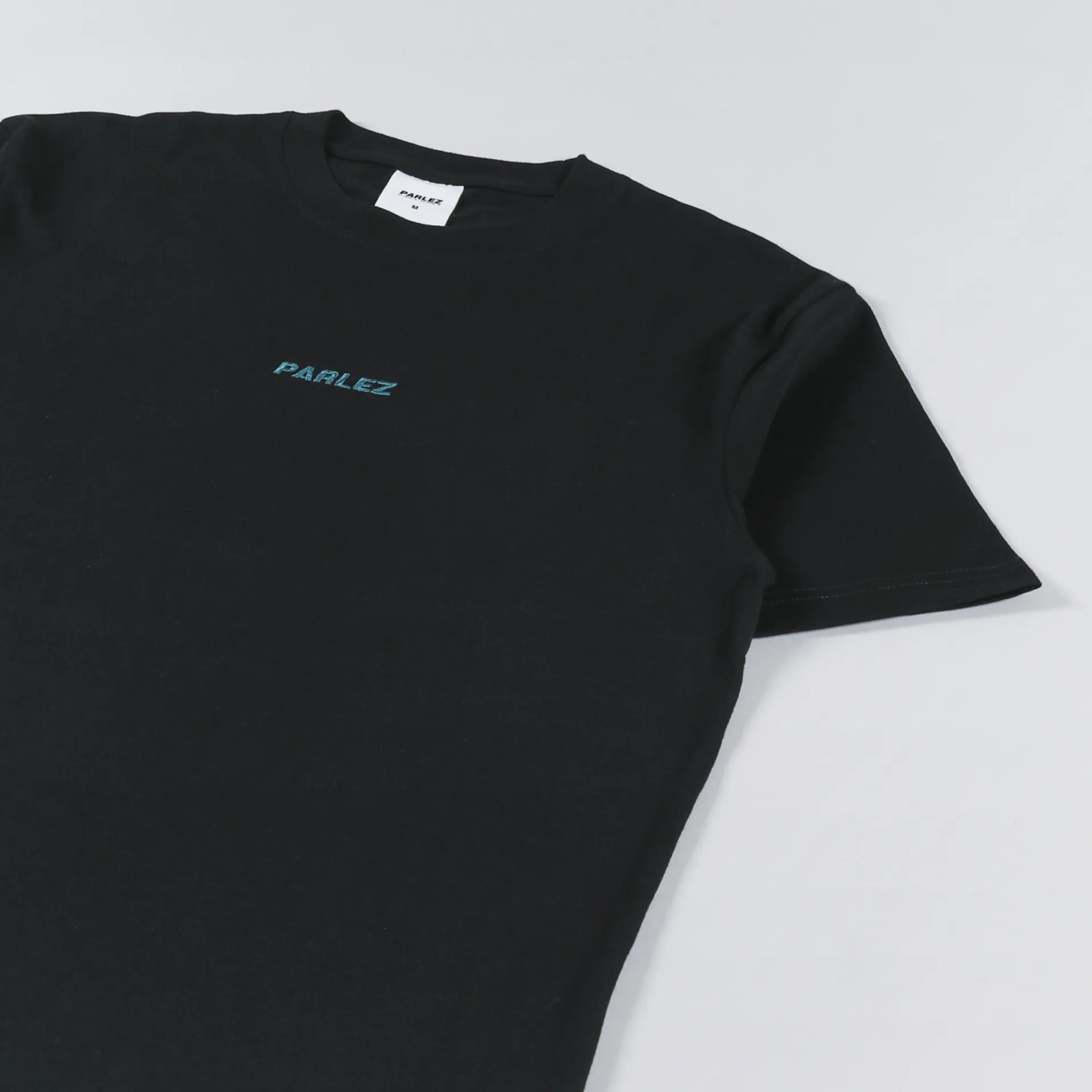 Parlez Mens Organic Cotton Short Sleeve Ladsun Logo T Shirt Black