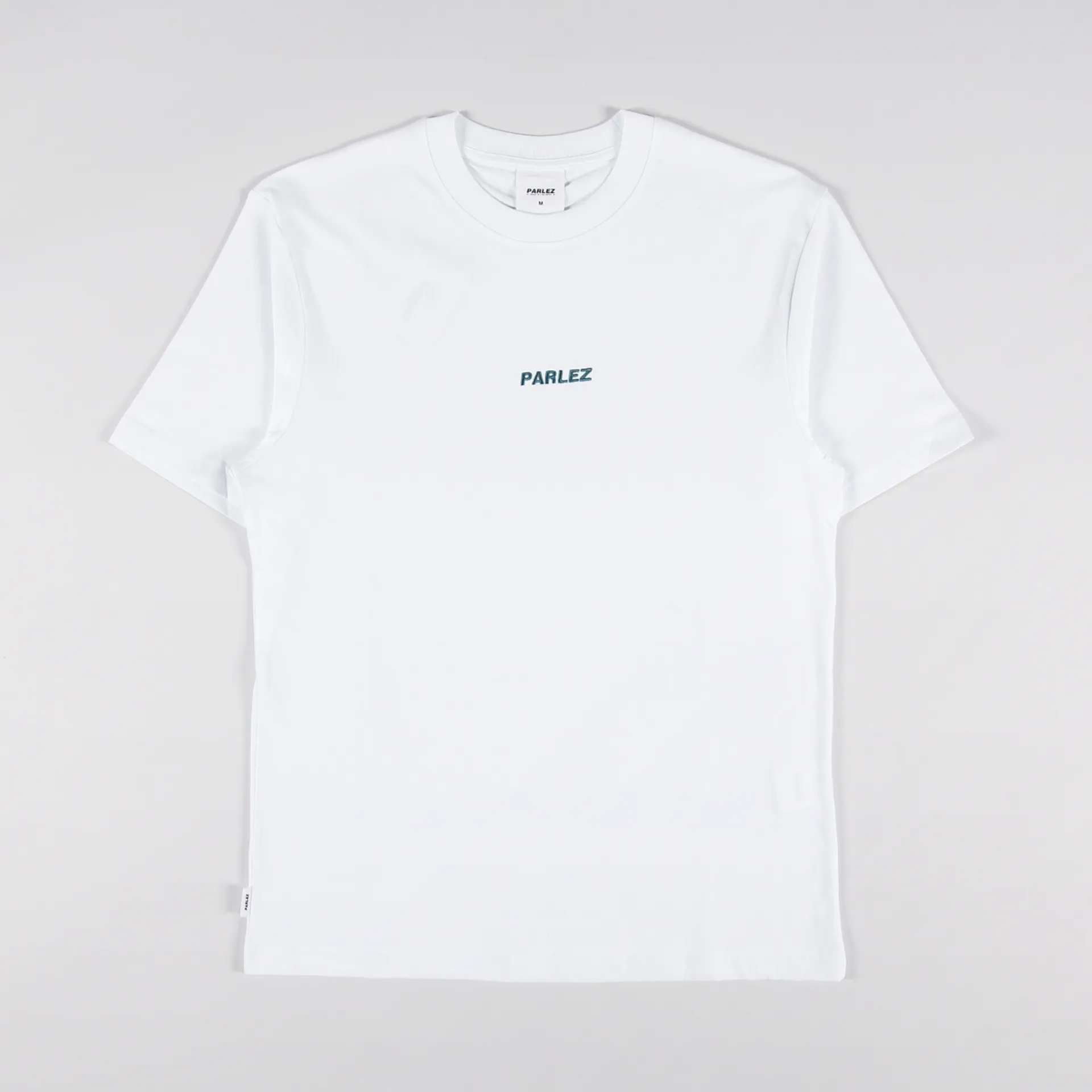 Parlez Mens Organic Cotton Short Sleeve Ladsun Logo T Shirt White