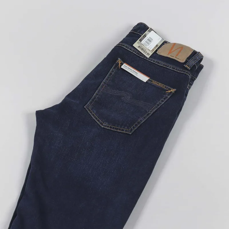 Nudie Jeans Mens Lean Dean New Ink Blue Denim Pants