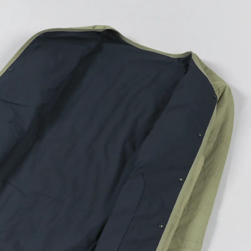 Universal Works Mens Insulated Liner Jacket Olive Quilt Cotton