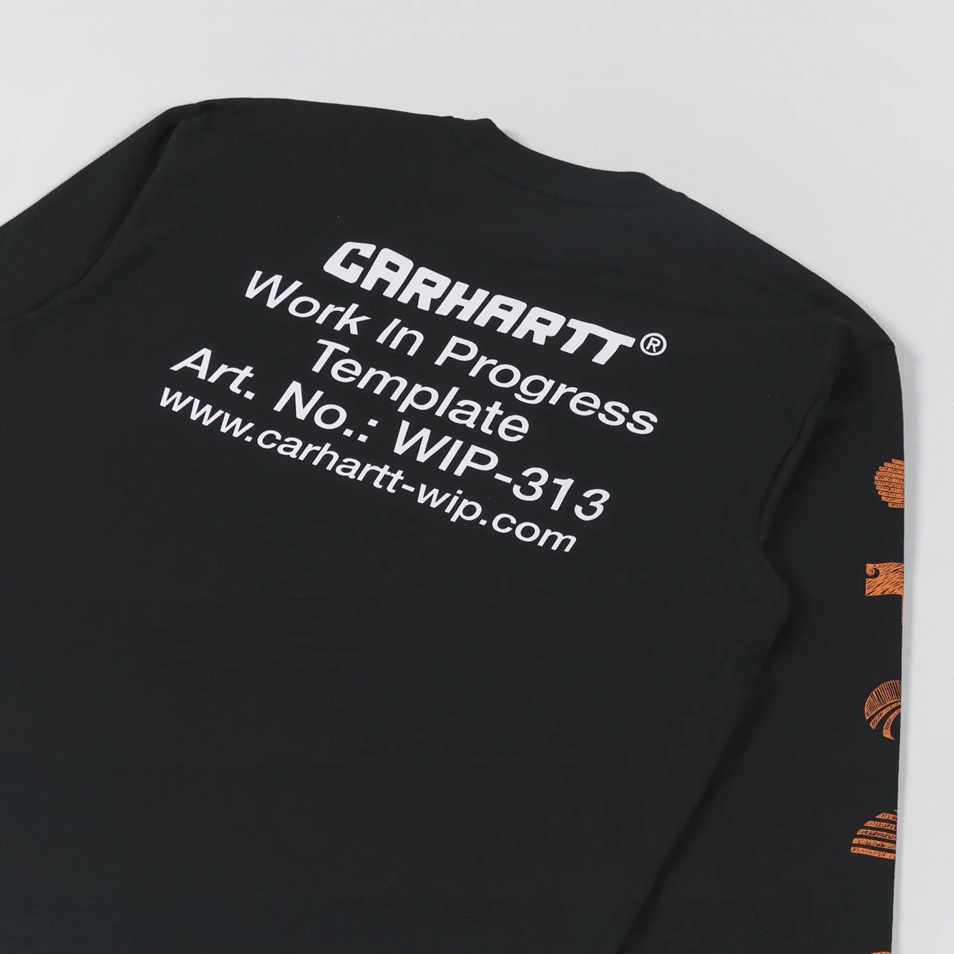 Carhartt WIP Men Short Sleeve Linograph Long Sleeve T Shirt Black