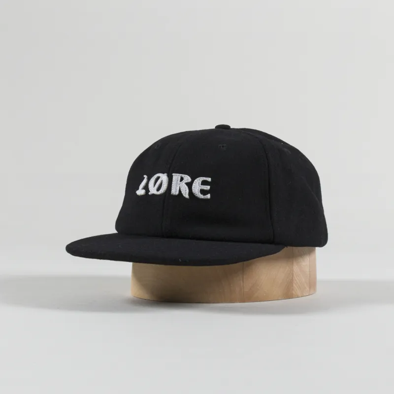 Heresy London Mens Lore Logo Fleece Cap Black
