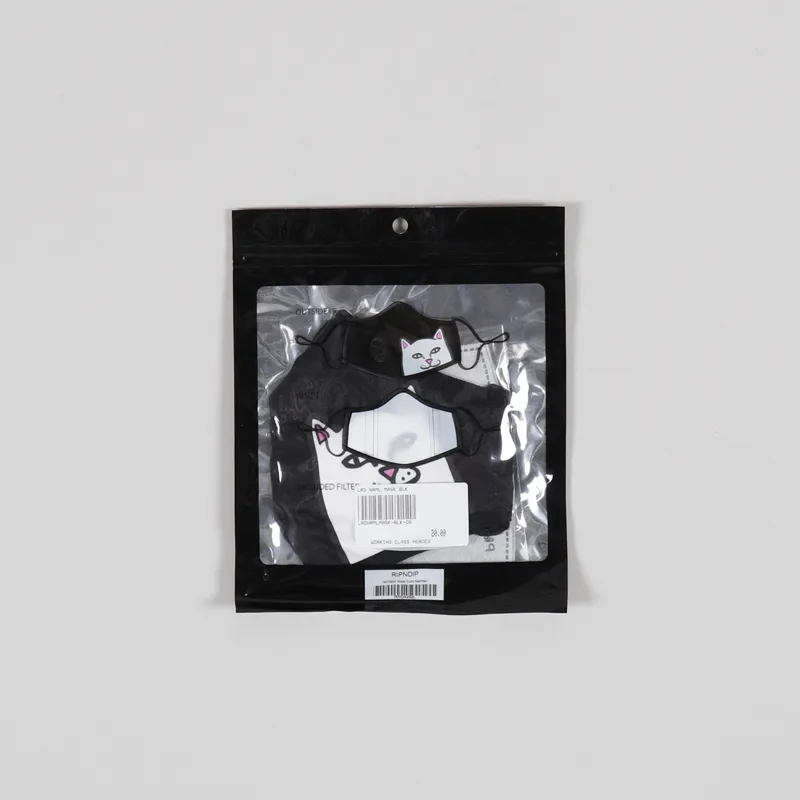 Ripndip Mens Lord Nermal Logo Covid Face Mask Black