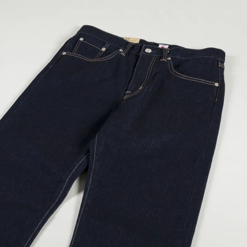 Edwin Mens Loose Straight Jeans Blue Rinsed Denim