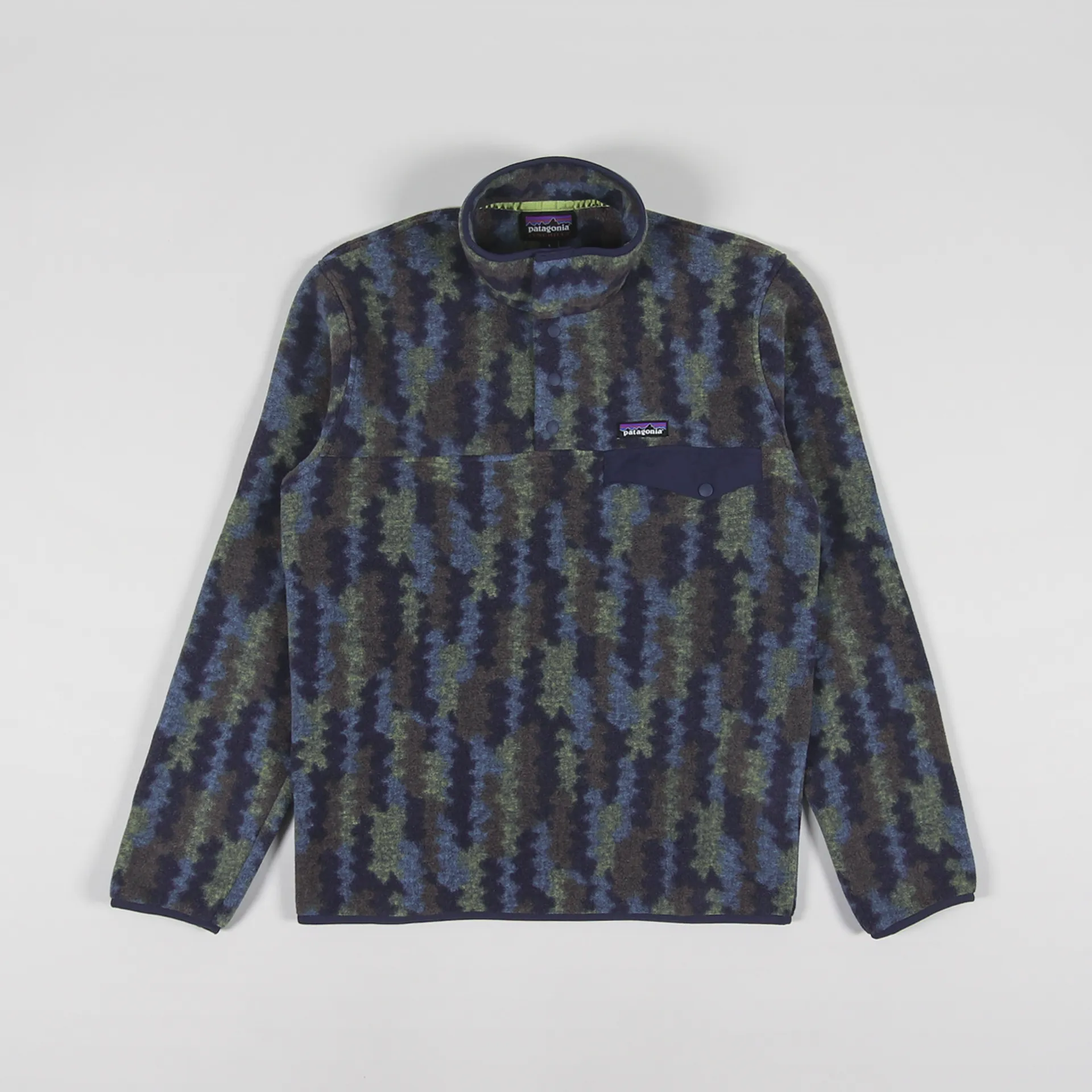 Patagonia Mens LW Synchilla Snap-T Pullover Climbing Trees Ikat